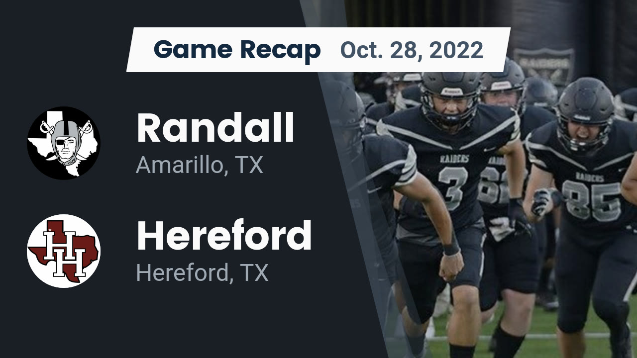 Recap: Randall vs. Hereford 2022 - Randall High School highlights - Hudl