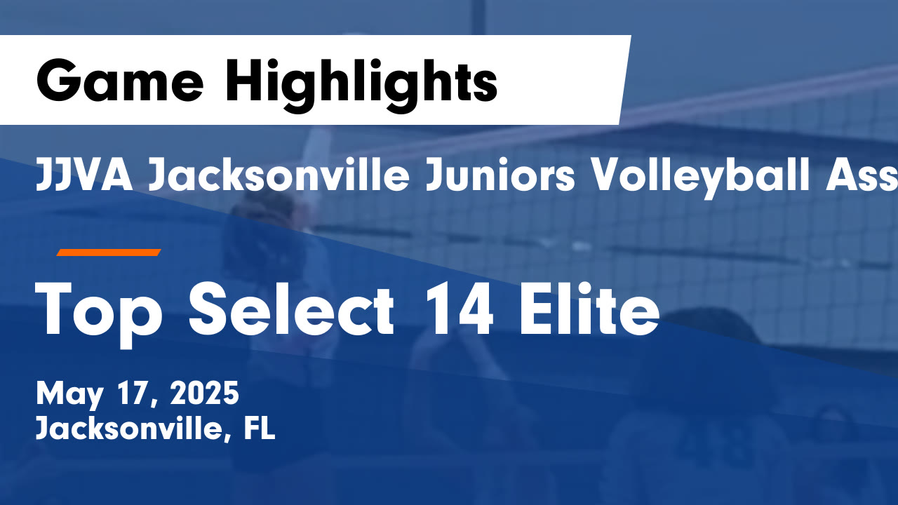 JJVA Jacksonville Juniors Volleyball Association vs Top Select 14 Elite ...