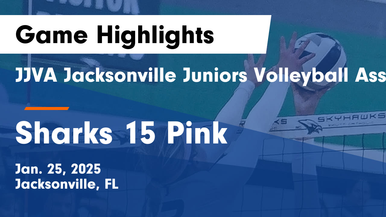 JJVA Jacksonville Juniors Volleyball Association vs Sharks 15 Pink Game ...