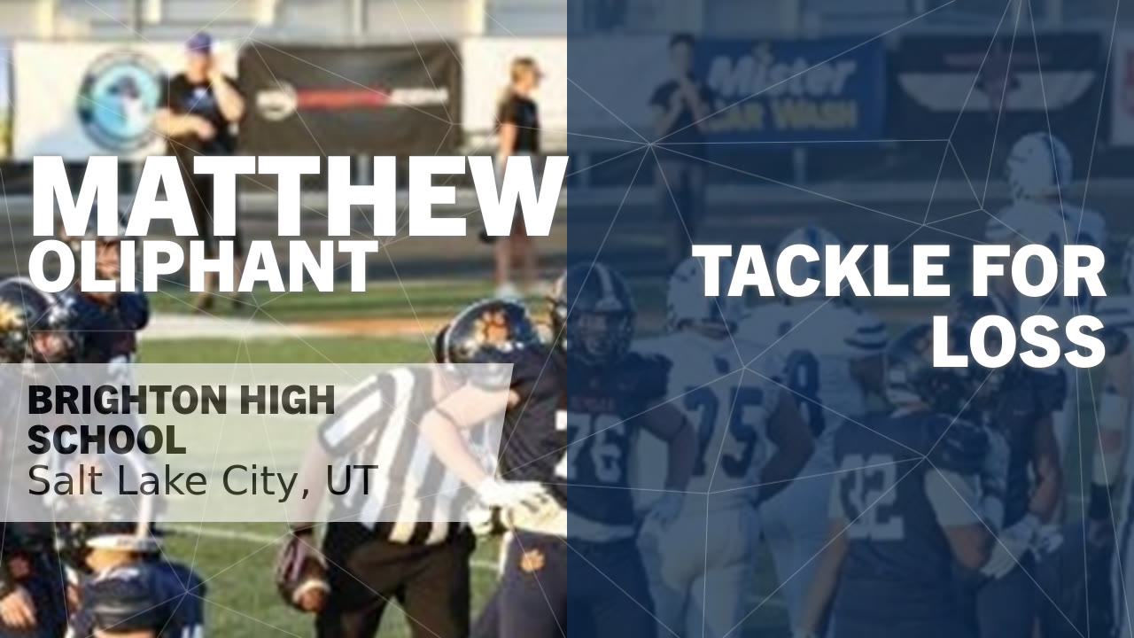 Tackle for Loss vs Clearfield - Matthew Oliphant highlights - Hudl