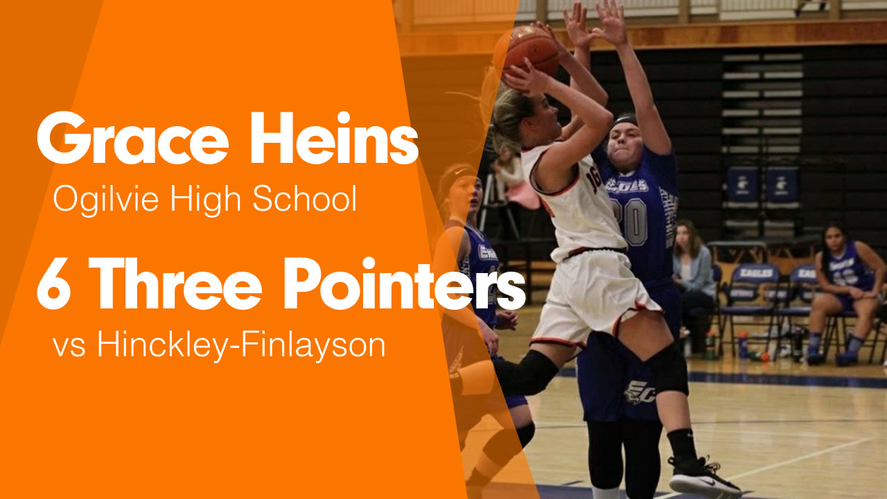 6 Three Pointers vs Hinckley-Finlayson - Grace Heins highlights - Hudl