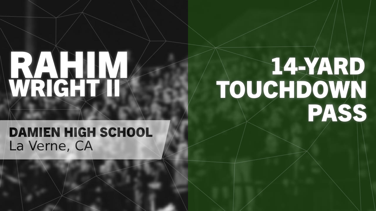 14-yard Touchdown Pass vs Upland - Rahim Wright II highlights - Hudl