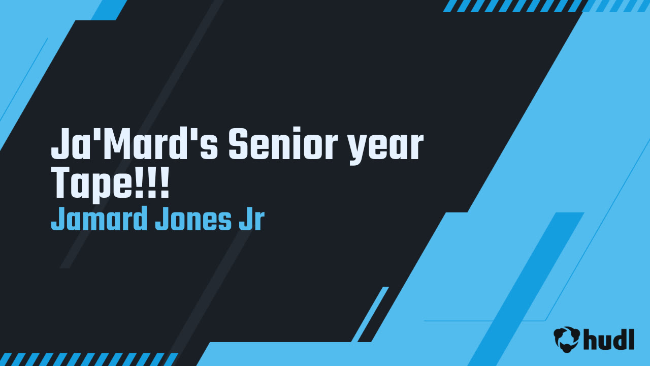 Ja'Mard's Senior year Tape!!! - Jamard Jones Jr highlights - Hudl