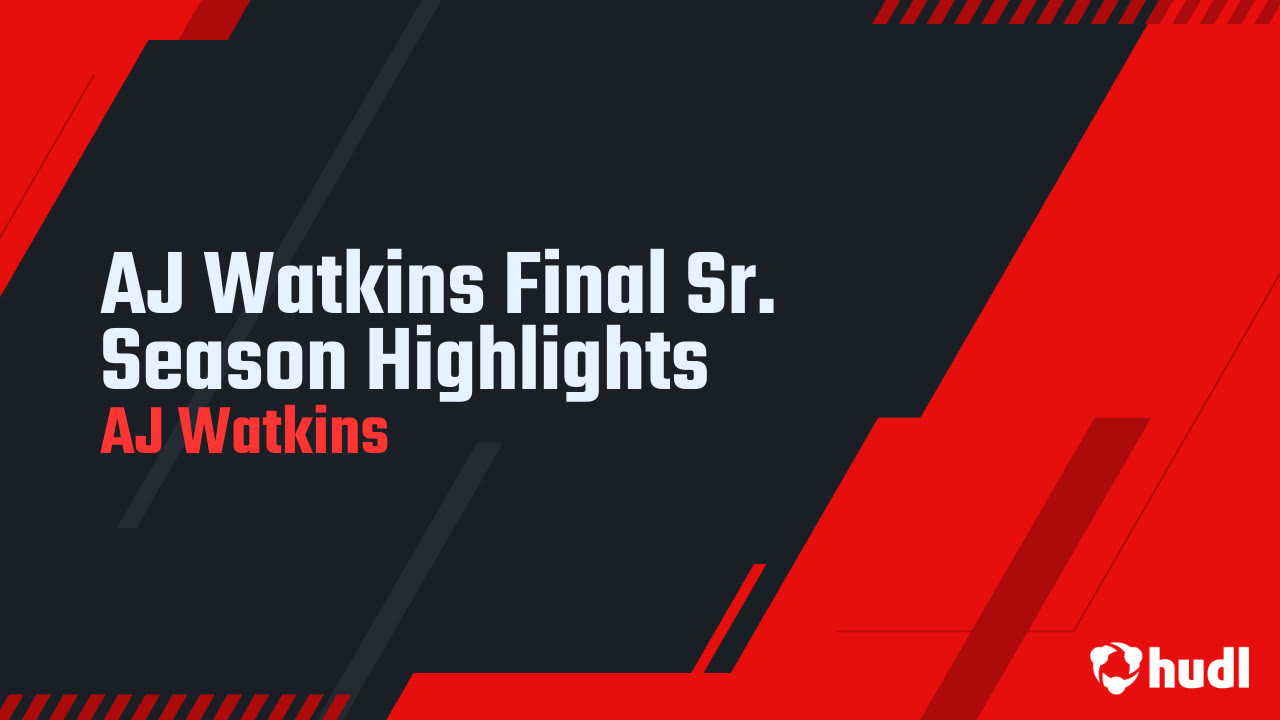 AJ Watkins Final Sr. Season Highlights - AJ Watkins highlights - Hudl