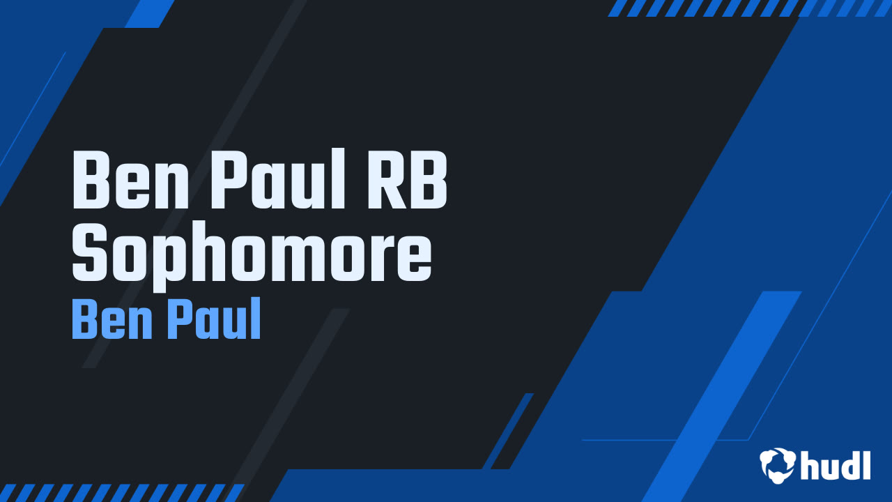 Ben Paul RB Sophomore - Ben Paul highlights - Hudl