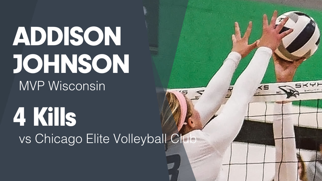 4 Kills vs Chicago Elite Volleyball Club - Addison Johnson highlights ...