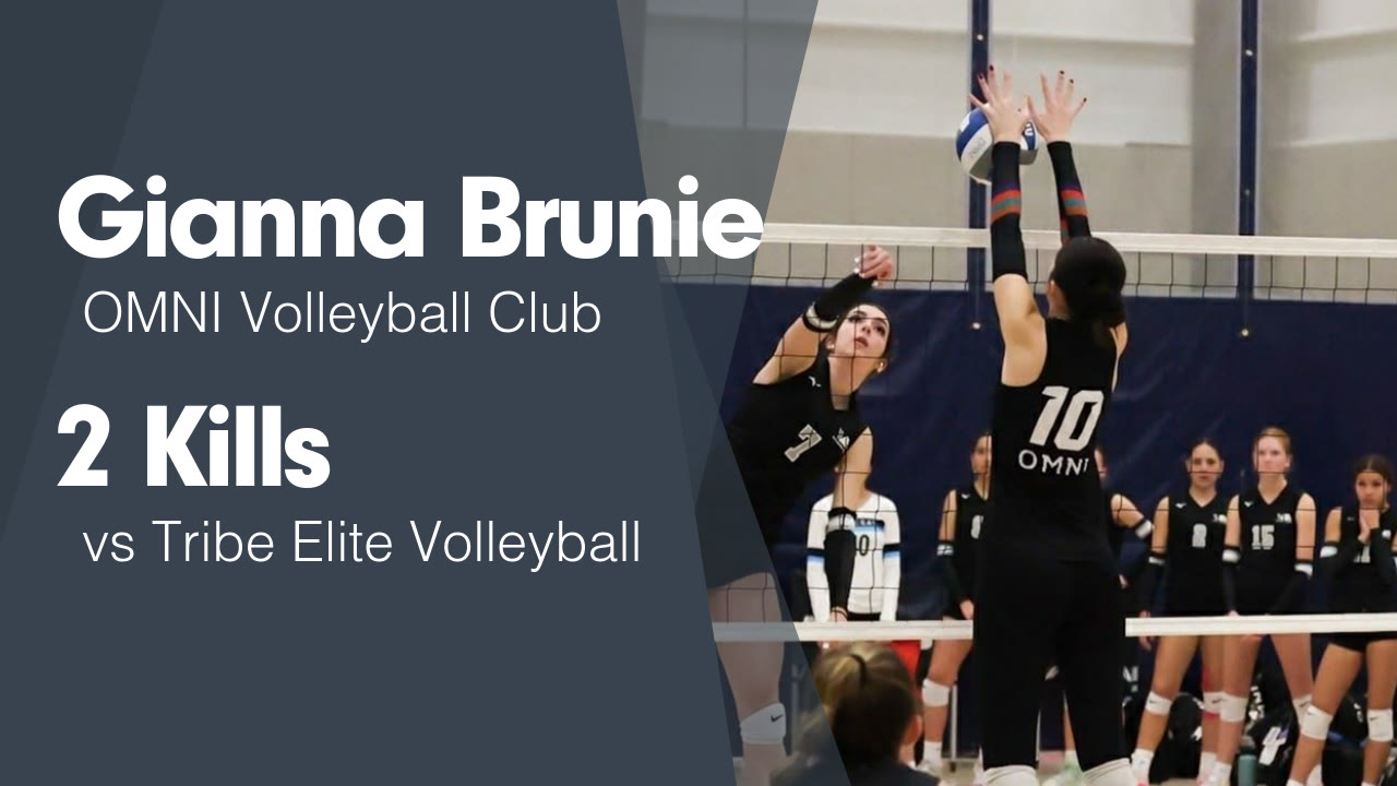 2 Kills vs Tribe Elite Volleyball - Gianna Brunie highlights - Hudl