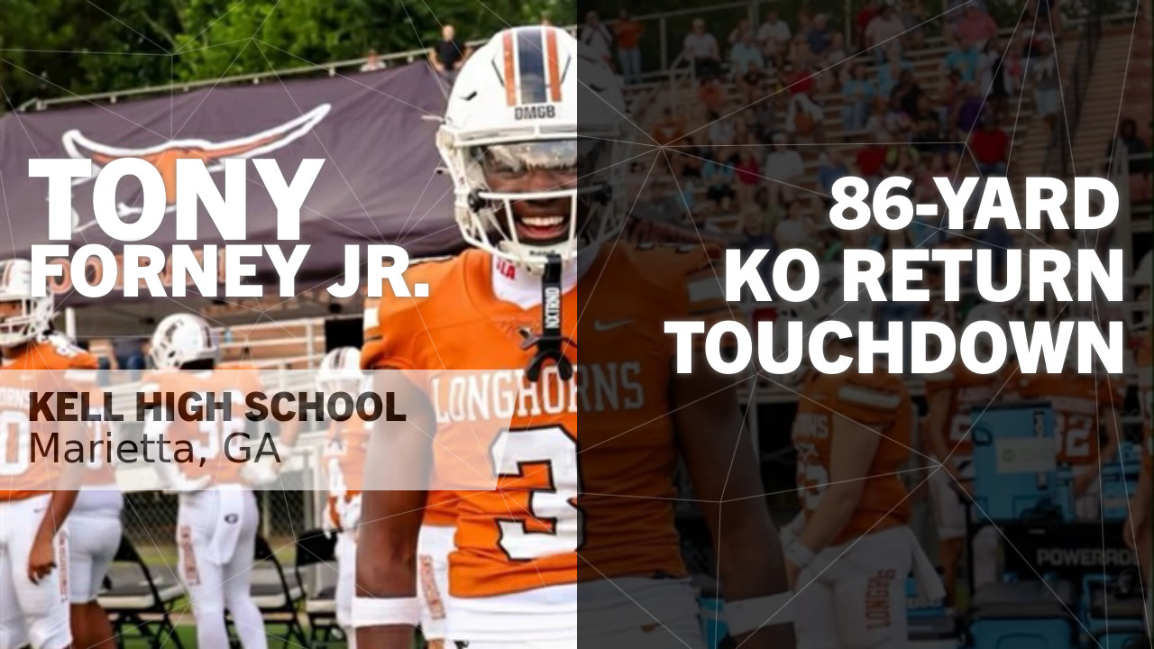 86-yard KO Return Touchdown vs Alpharetta - Tony Forney Jr. highlights ...